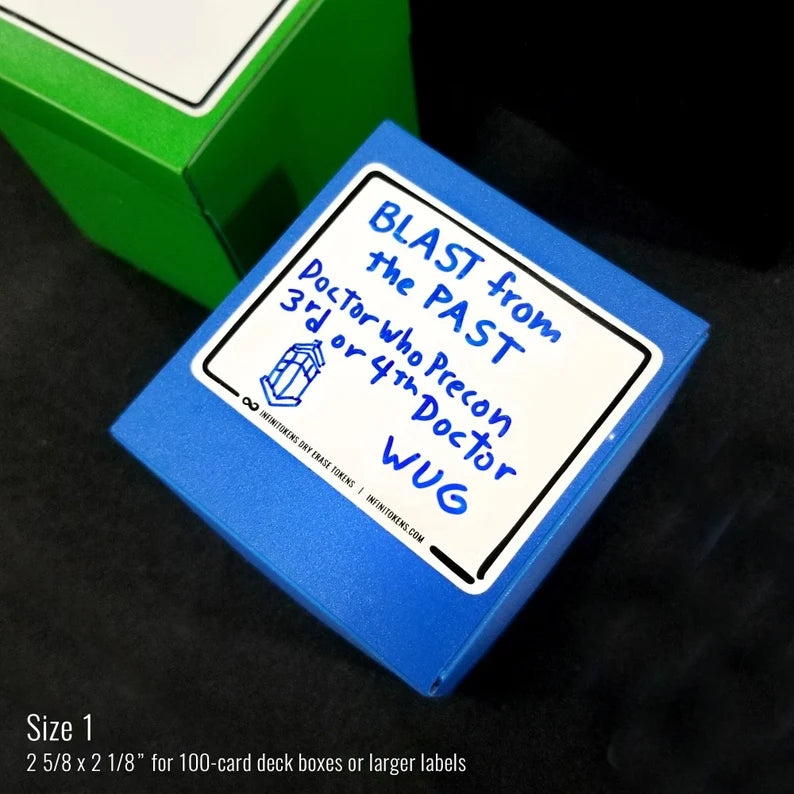 Infinitokens: Re-Writeable Deck Box Labels (10 Pack) | Lazarus Games
