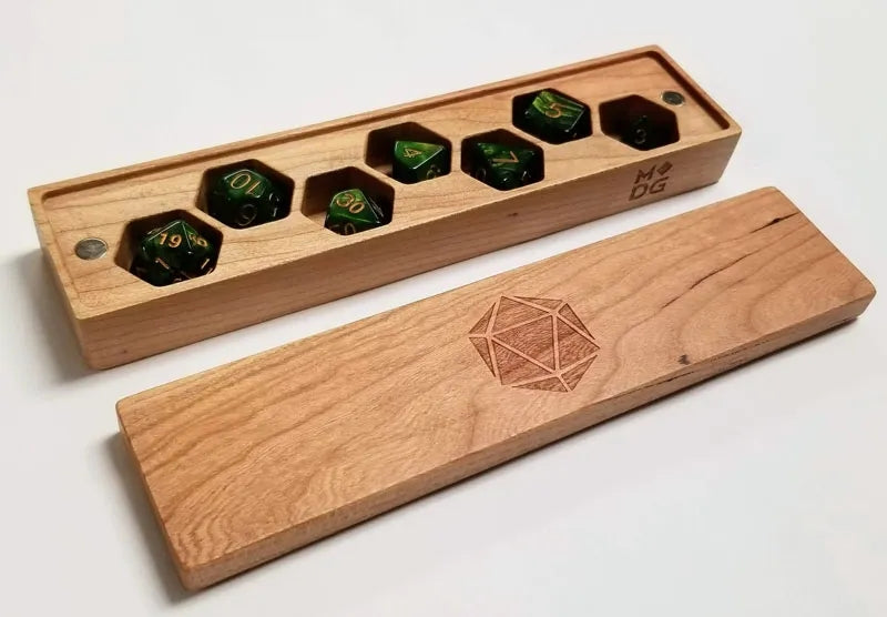 Premium Wood Dice Vault: Cherry | Lazarus Games