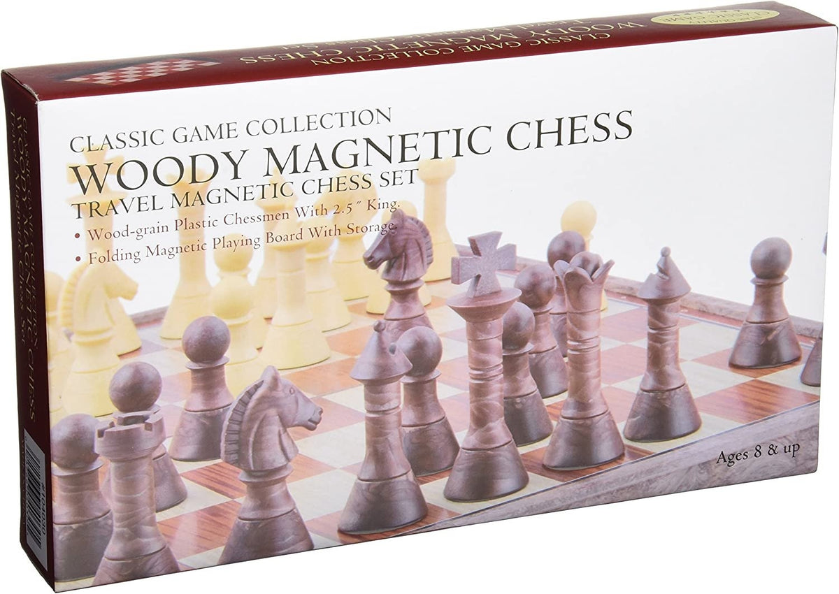 Woody Magnetic Chess, Travel Magneitc Chess Set | Lazarus Games