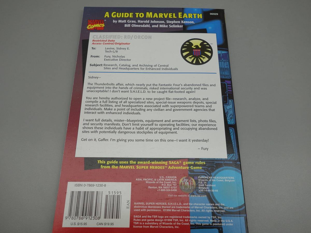 Marvel Super Heroes: Adventure Game - A Guide to Marvel Earth | Lazarus ...