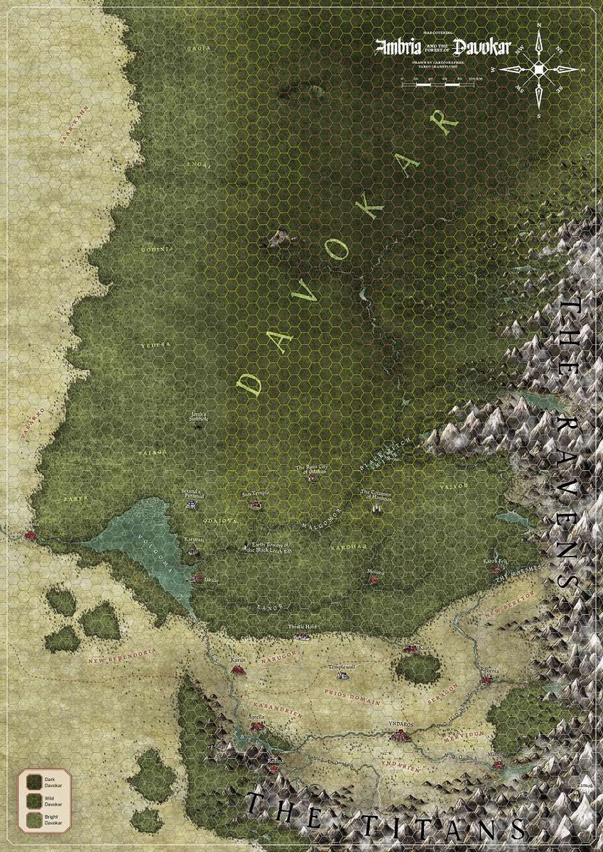 Symbaroum RPG: Symbar and Davokar Hex Map | Lazarus Games